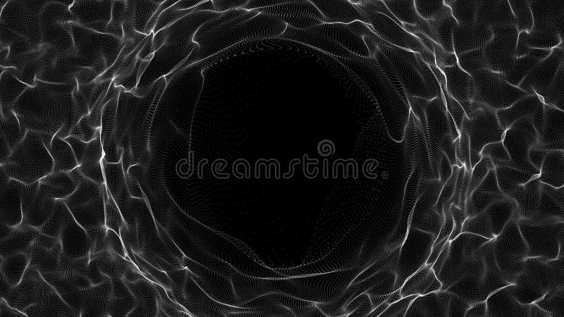 Tunnel or Wormhole. Abstract Sphere, Consisting of Points. Space-time ...