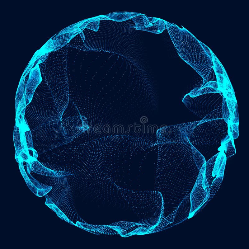 Tunnel or Wormhole. Abstract Sphere, Consisting of Points. Space-time ...