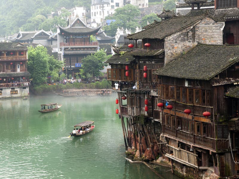 Tuojiang River in Fenghuang, China Editorial Stock Photo - Image of ...