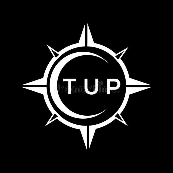 TUP Abstract Technology Logo Design on Black Background. TUP Creative ...