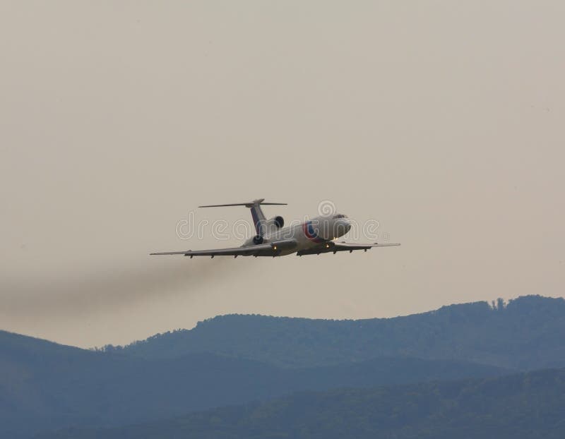 Tupolev TU-154M stock image. Image of transportation - 99346777