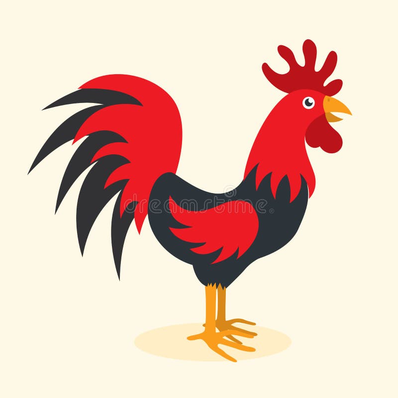 Mallen För Design För Kort För Hälsning För Nytt år För Tupp För ...