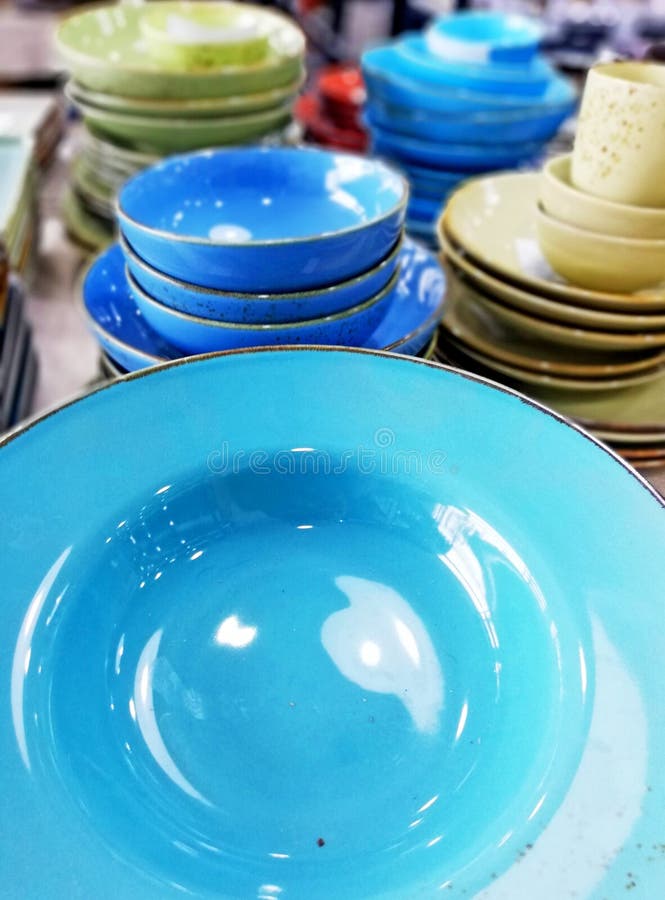 Tupperware in Many Colors, on Close Up Stock Photo - Image of purple ...