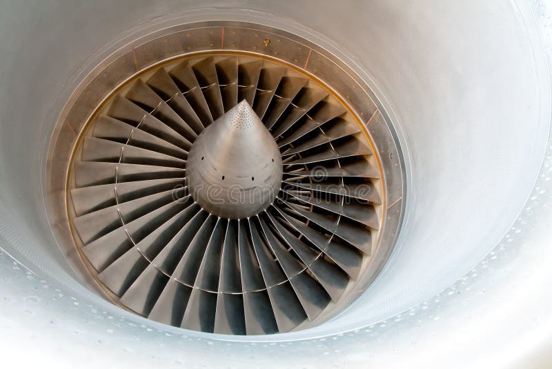 Turbine aero engine. stock image. Image of intake, blades - 47746469