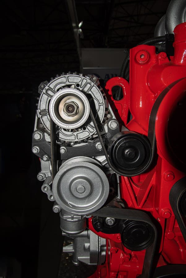 Turbine Air Blower Drive in a Powerful Diesel Engine Stock Image ...