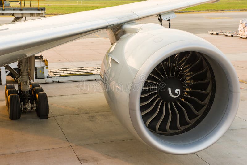 Turbine Blades of an Aircraft Jet Engine Stock Photo - Image of flight ...