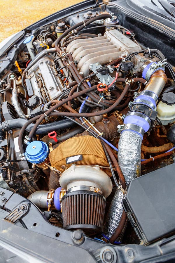 Turbine of Charged Car Engine Stock Image - Image of silver, powerful ...