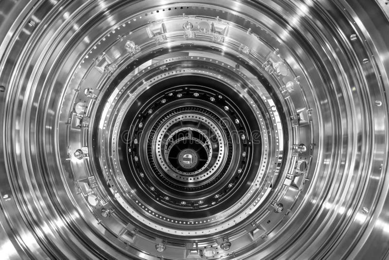 Turbine Engine. Aviation Technologies. Aircraft Jet Engine Detail ...