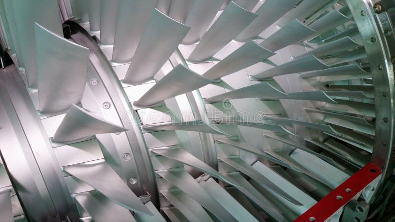 Turbine Engine with Cross Section with Inner Parts Stock Image - Image ...