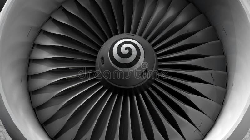 Turbine engine rear view. stock video. Video of aeroplane - 203811103
