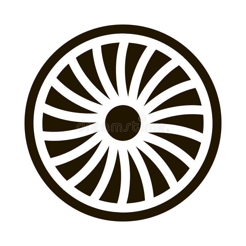 Turbine Engine Icon Vector Glyph Illustration Stock Vector ...