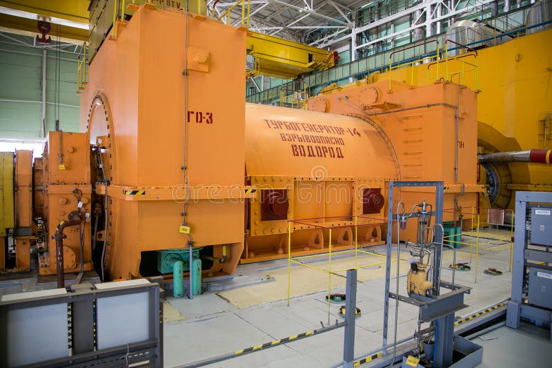 Turbine Generator in Nuclear Power Plant Stock Image - Image of ...