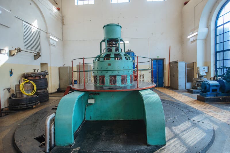 Turbine Generators in Hydroelectric Power Plant Stock Image - Image of ...