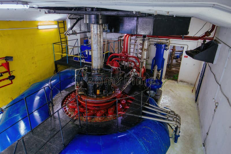 Turbine Generators in Hydroelectric Power Plant Stock Image - Image of ...