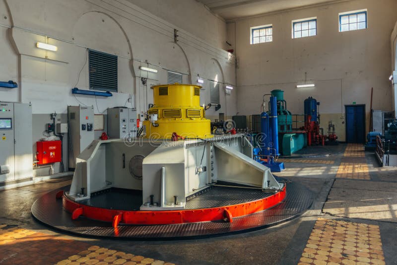 Turbine Generators in Hydroelectric Power Plant Stock Image - Image of ...