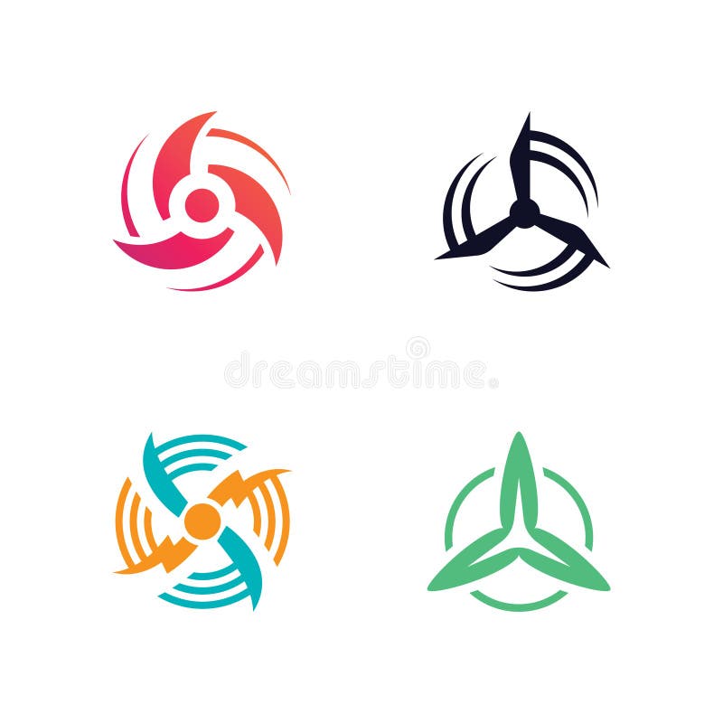 Turbine Logo Designs, Wind Power Energy Logo Stock Vector ...