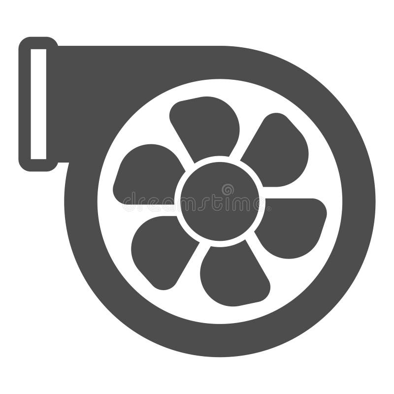 Turbine for Motor Engine Solid Icon, Car Service Concept. Vector ...