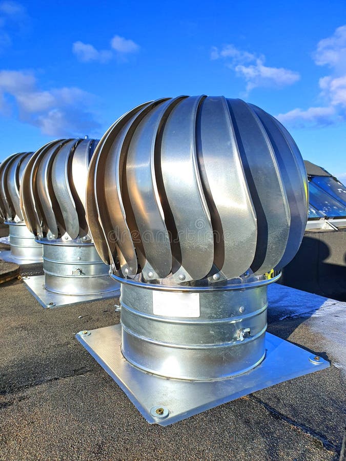 Turbine Roof Ventilator for Industrial Ventilation Stock Image - Image ...