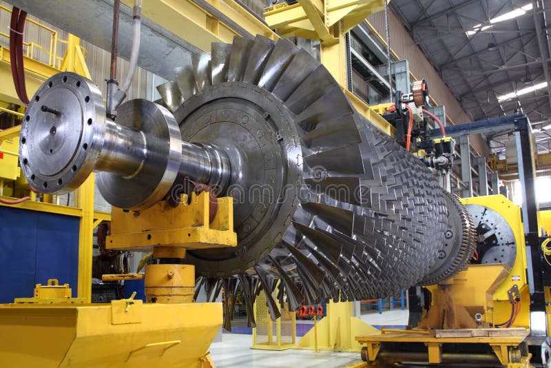 Turbine rotor at workshop stock image. Image of large - 34449139