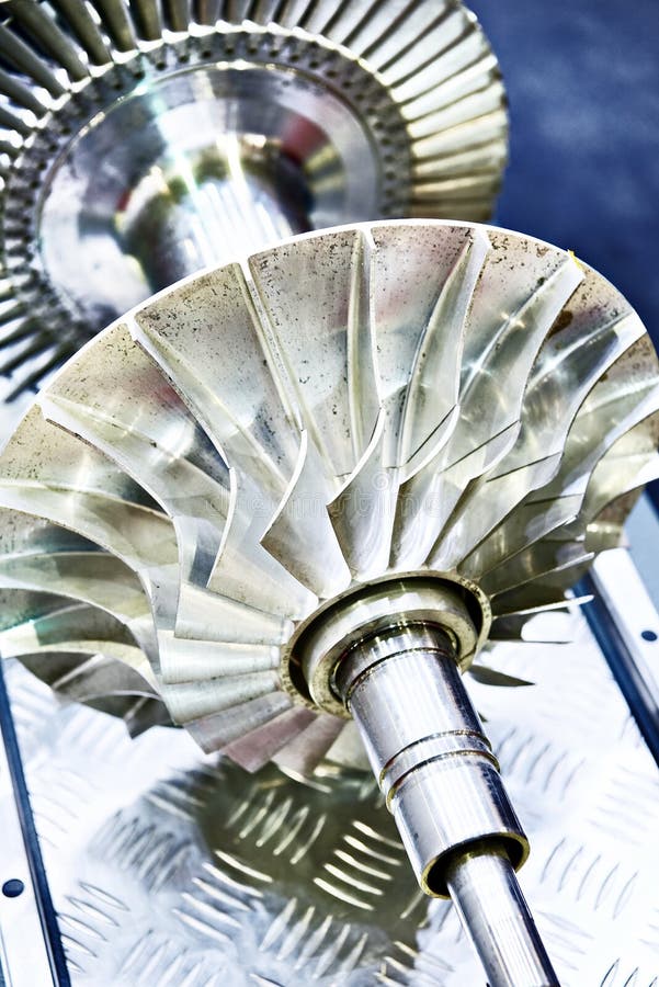 Turbine Shaft with Impeller Stock Image - Image of equipment, engine ...