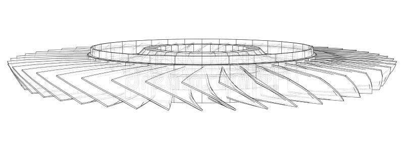 Turbine Wheel Concept Outline. Vector Stock Vector - Illustration of ...