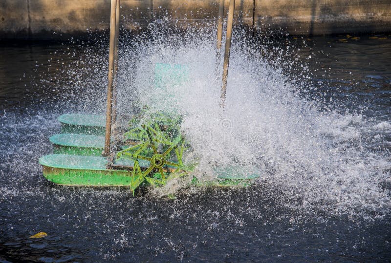 Turbine Wheel Fill Oxygen into Water Stock Photo - Image of industry ...