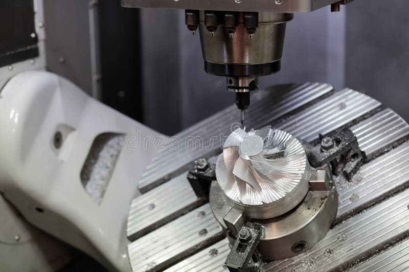 Turbine Wheel Milling Process Stock Photo - Image of manufacture ...