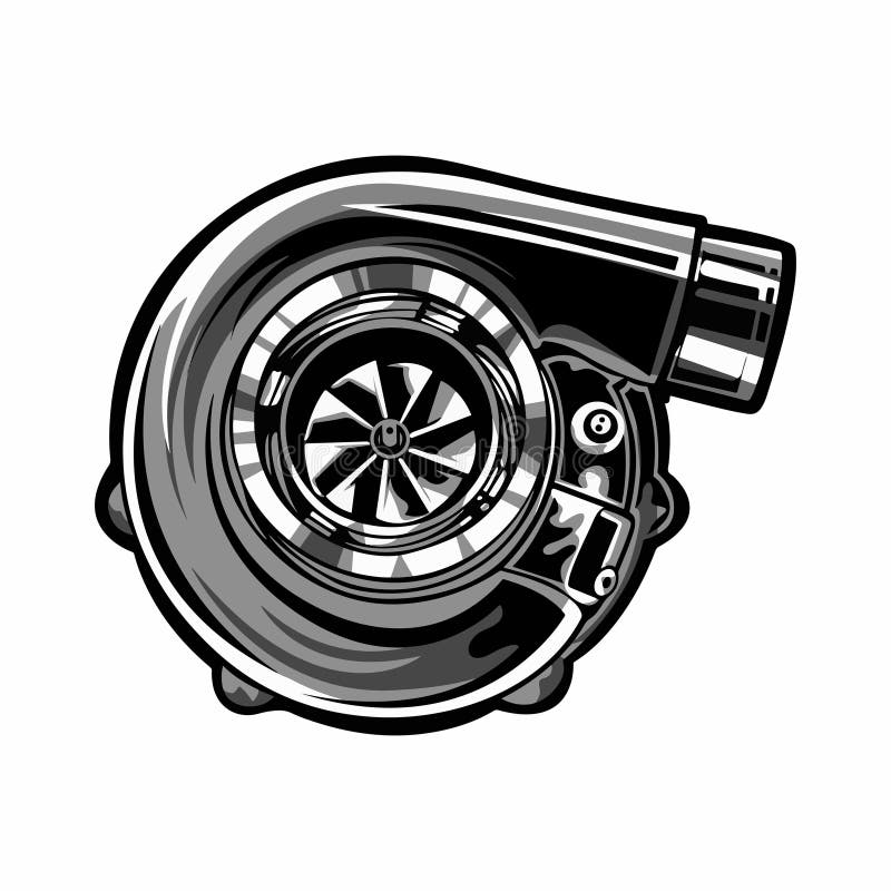 Turbo Engine Illustration Design Stock Illustration - Illustration of ...