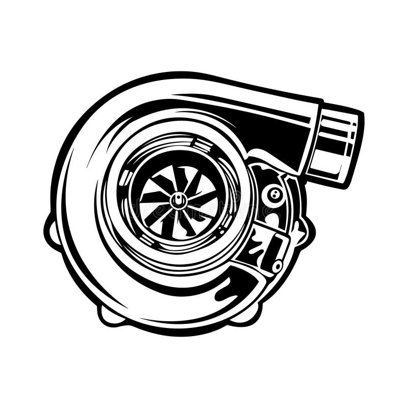 Turbo Engine Illustration Design Stock Illustration - Illustration of ...