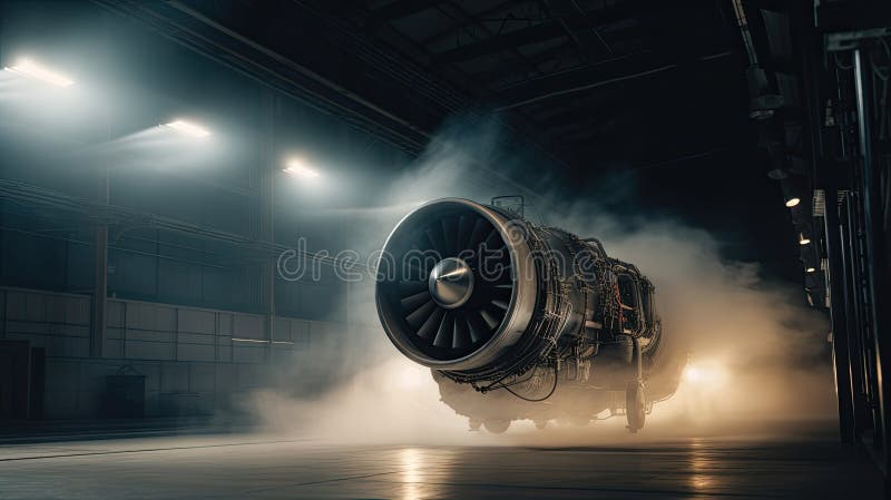 Turbo-jet Engine of the Plane, Close Up Stock Photo - Image of steel ...