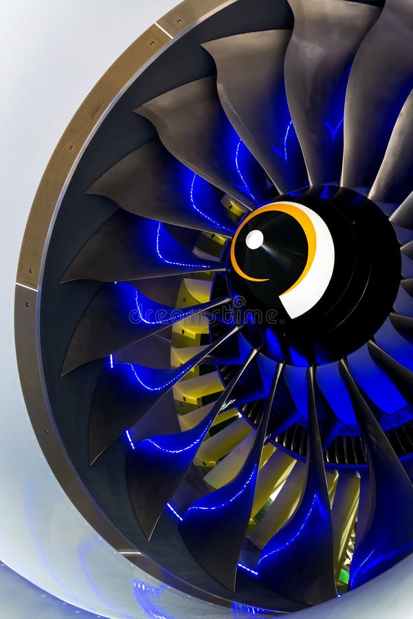Turbo-jet Engine of the Plane on Close Up Stock Photo - Image of ...