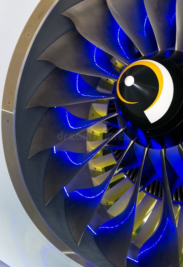 Turbo-jet Engine of the Plane on Close Up Stock Photo - Image of ...