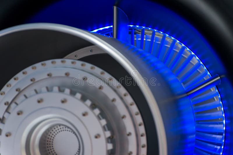 Turbo-jet Engine of the Plane on Close Up Stock Image - Image of alloy ...
