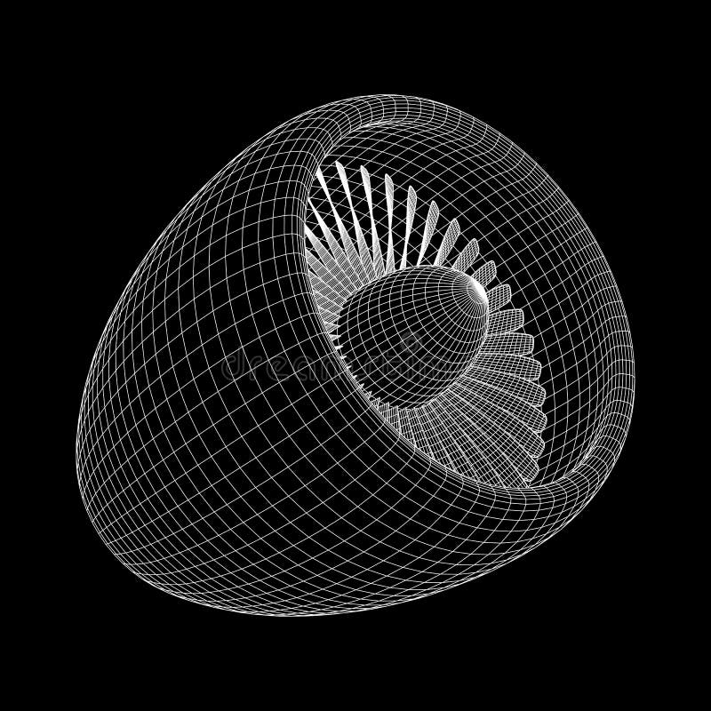 Turbo jet engine vector stock vector. Illustration of aircraft - 117123171