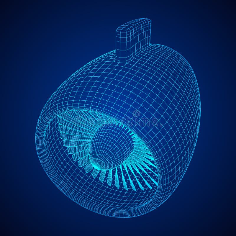 Turbo jet engine vector stock vector. Illustration of aircraft - 117123212