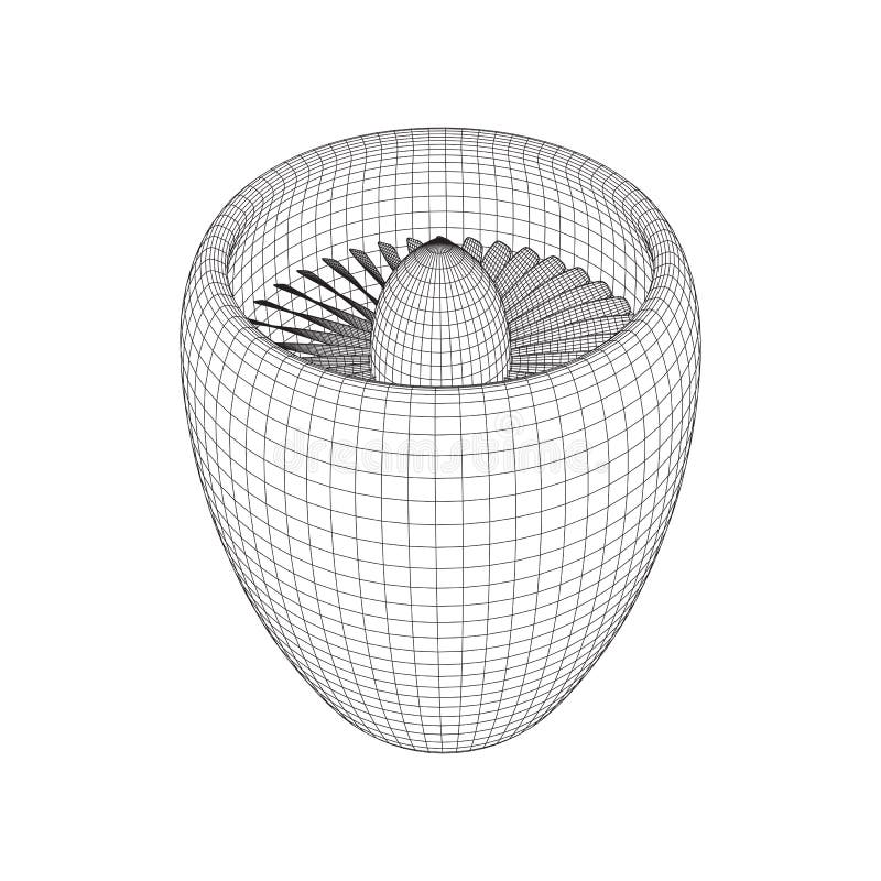 Turbo jet engine vector stock vector. Illustration of energy - 117236626