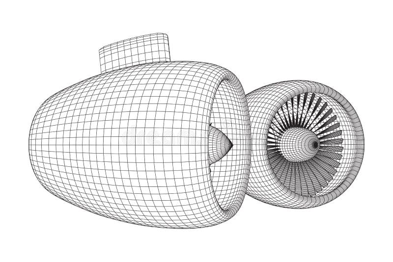 Turbo jet engine vector stock vector. Illustration of cone - 117494213