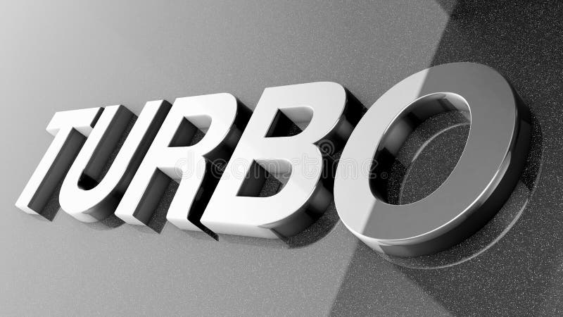 TURBO Sign, Label, Badge, Emblem or Design Element on Car Paint, Stock ...
