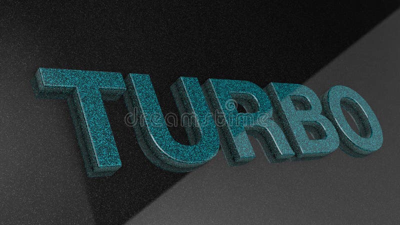 TURBO Sign, Label, Badge, Emblem or Design Element on Car Paint, Stock ...
