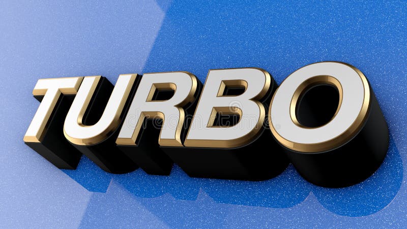 TURBO Sign, Label, Badge, Emblem or Design Element on Car Paint, Stock ...
