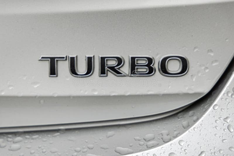 Turbo Sign Wet stock image. Image of engine, automotive - 267507621