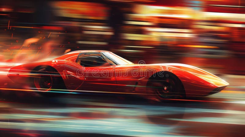 Turbo Speed Motion Effect with Bright Neon Streaks and Dynamic Energy ...