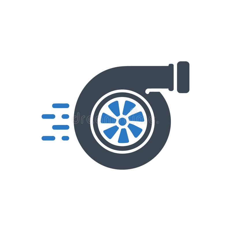 Turbocharger Speed Icon stock vector. Illustration of turbocharger ...