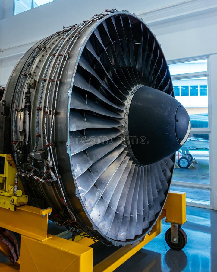 Turbofan jet engine stock photo. Image of compressor - 63322564