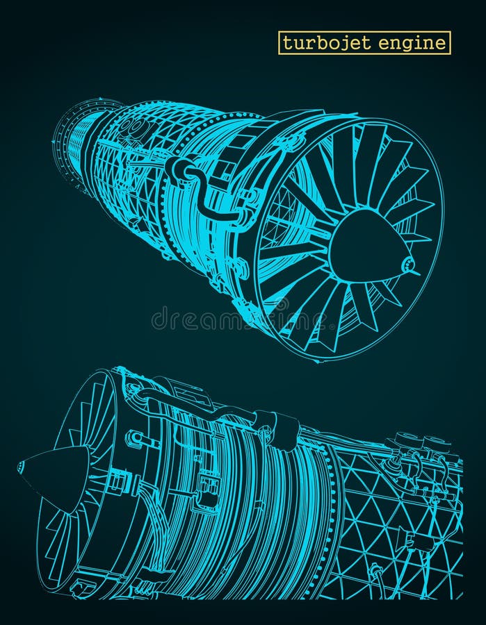 Turbojet engine stock vector. Illustration of turbine - 316678592