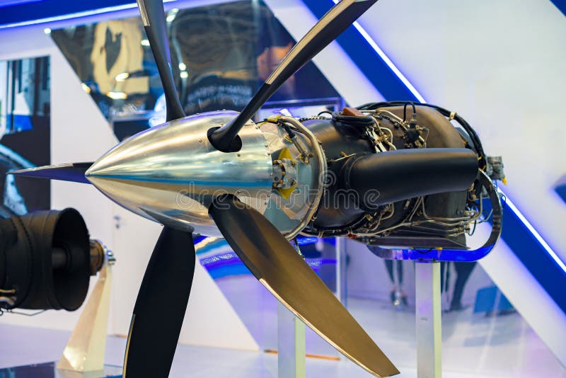 Turboprop Engine. Installed on Aircraft for Various Purposes Editorial ...