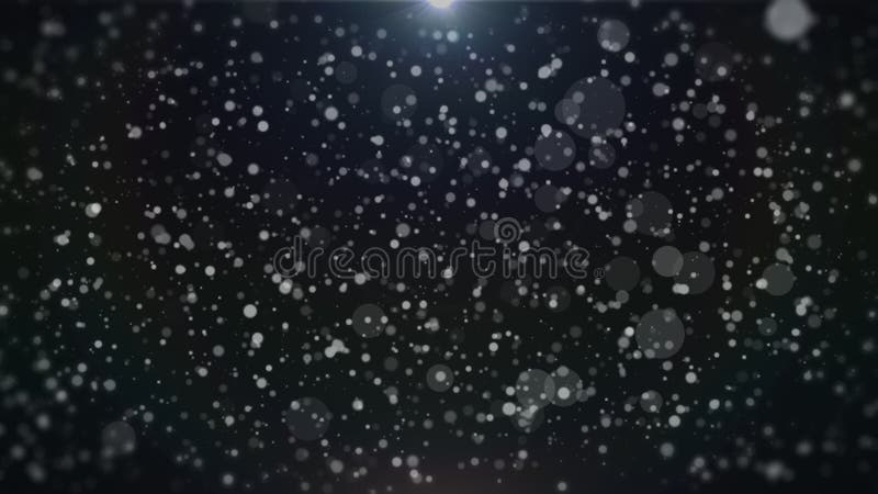 Turbulence Field Winter Snow, with Bokeh 4K Loop Pattern on Black ...