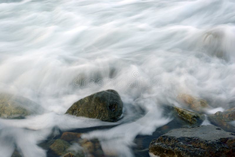 Turbulence Sea Water and Rock at Coastline Stock Image - Image of water ...