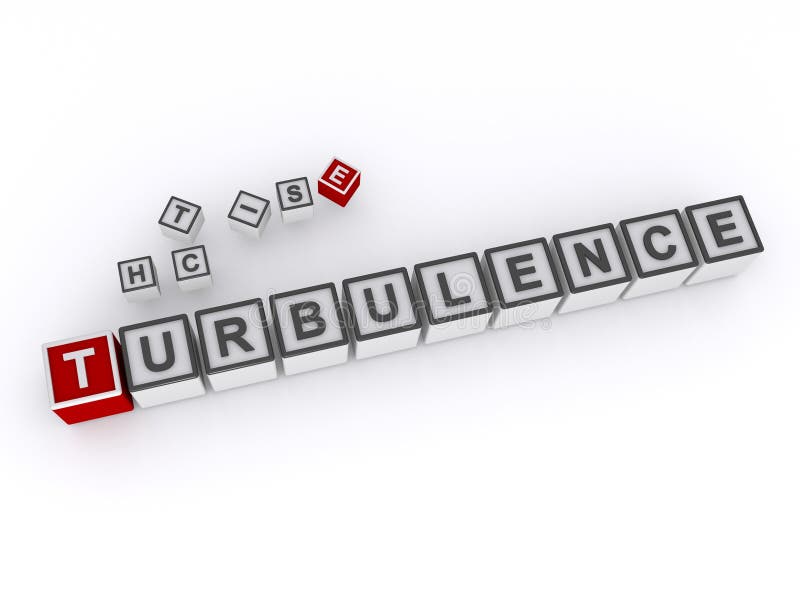 Turbulence Word Block on White Stock Illustration - Illustration of ...