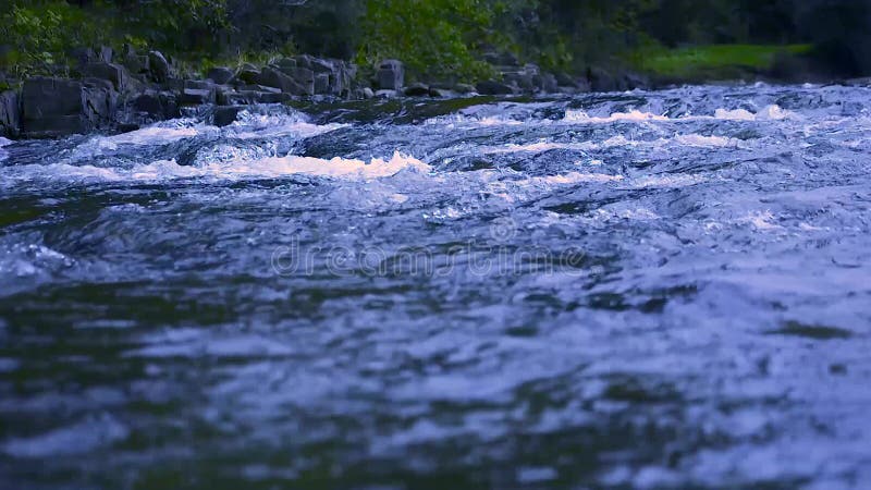 Turbulent Flow of the River Stock Video - Video of mountain, river ...